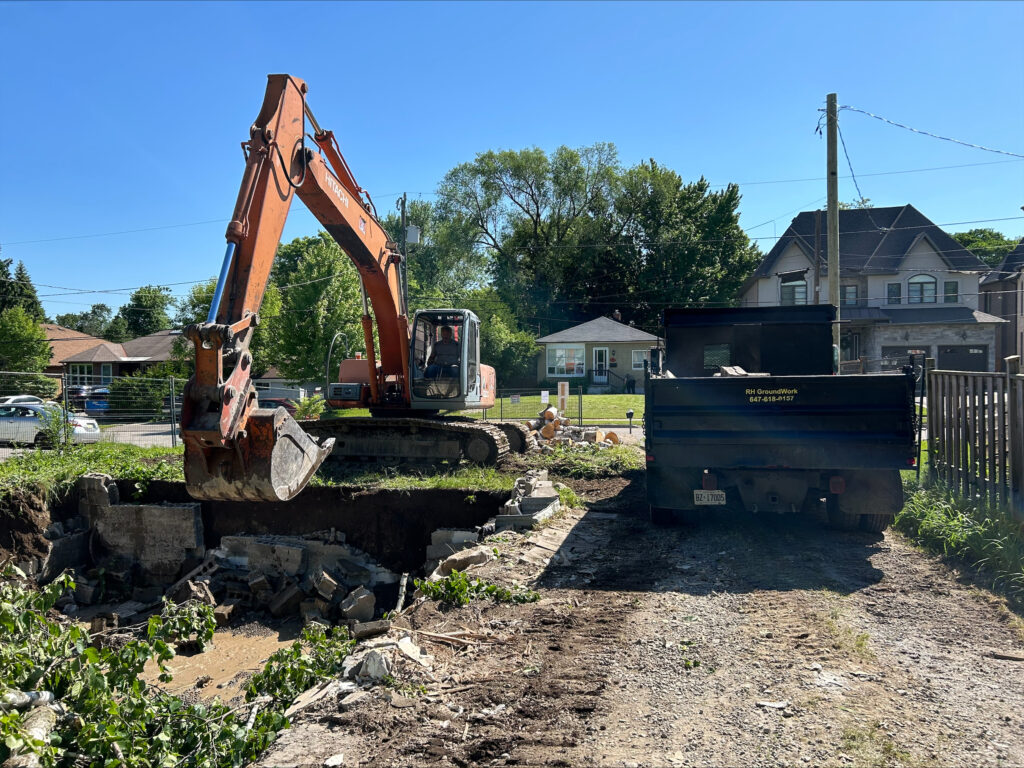 Demolition, Excavation, Landscaping, Concrete.